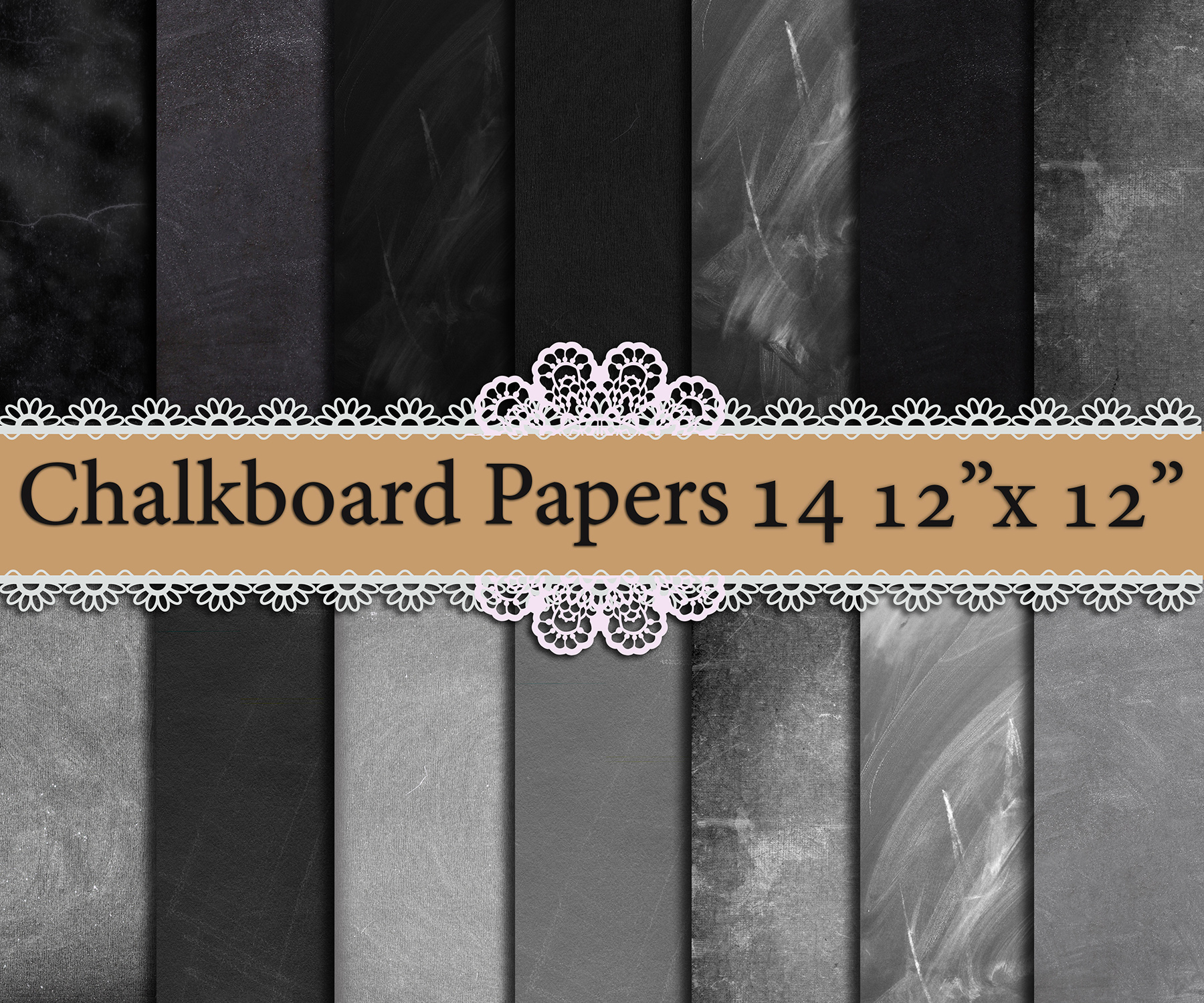 Chalkboard digital paper