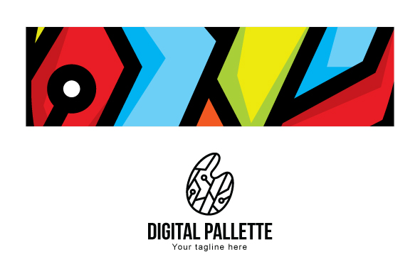 Digital Palette - Technical Art Stock Logo Template (26191) | Logos ...