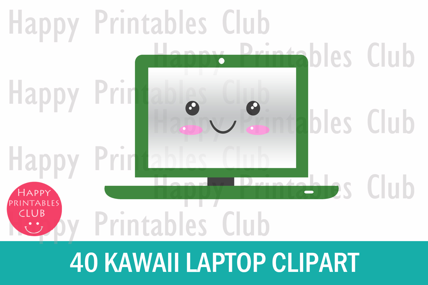 40 Kawaii Laptop Clipart- Cute Laptop Clipart