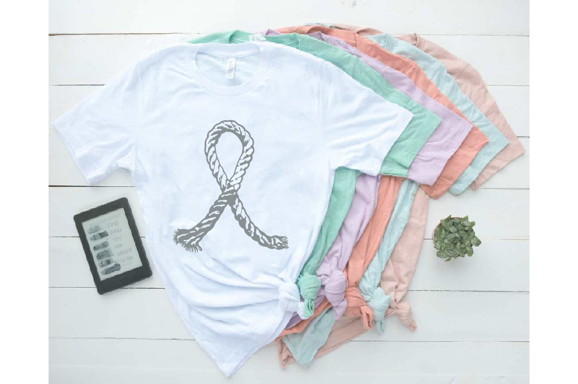 Ribbon Rope Brain Cancer Awareness Tumor SVG