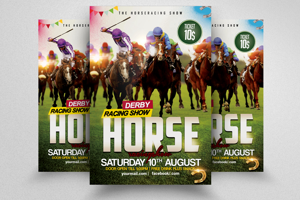 Horse Racing Championship Flyer (56562) | Flyers | Design Bundles
