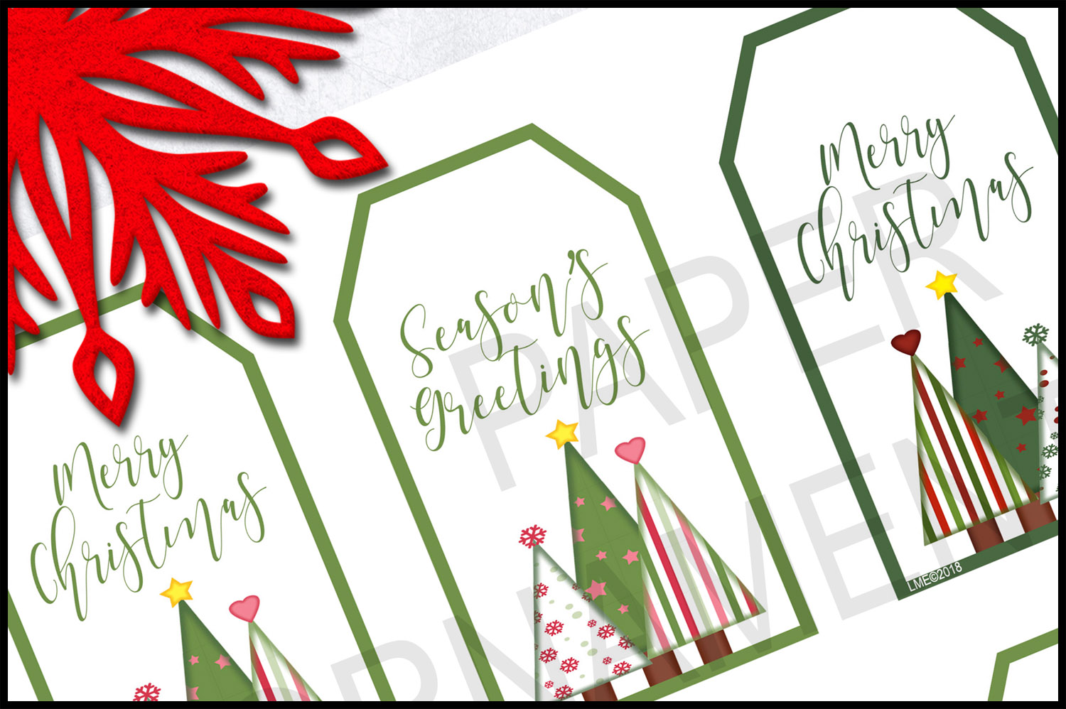 Christmas Gift Tags, Christmas Trees With Holiday Sayings (392342 ...