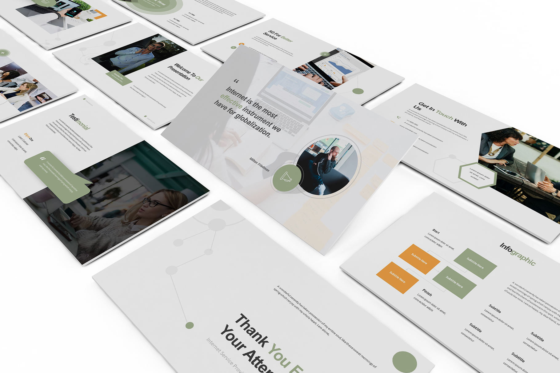 Internet Service Provider Powerpoint Template
