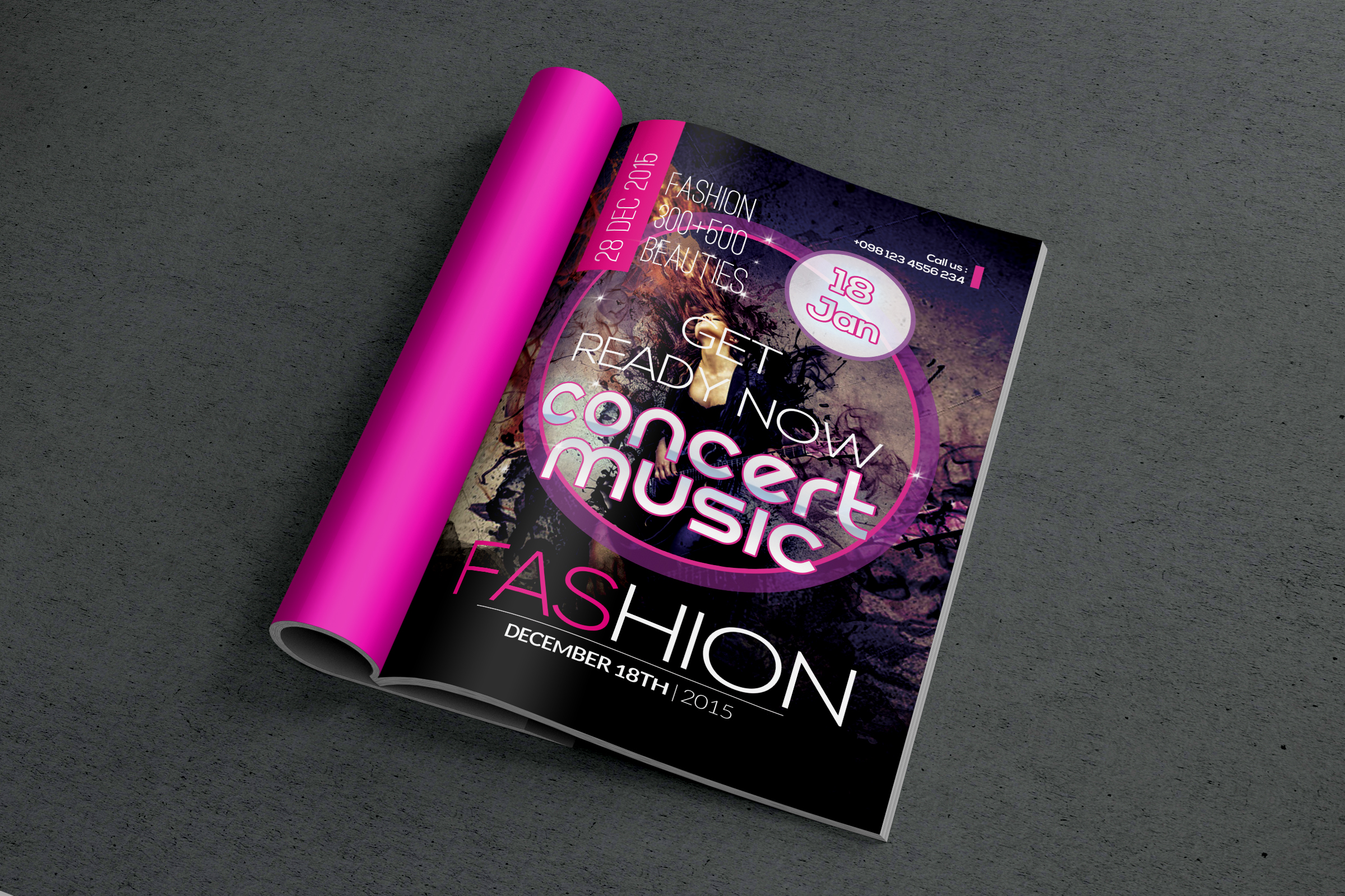 Musical Band Magazine Cover (72177) | Magazines | Design Bundles