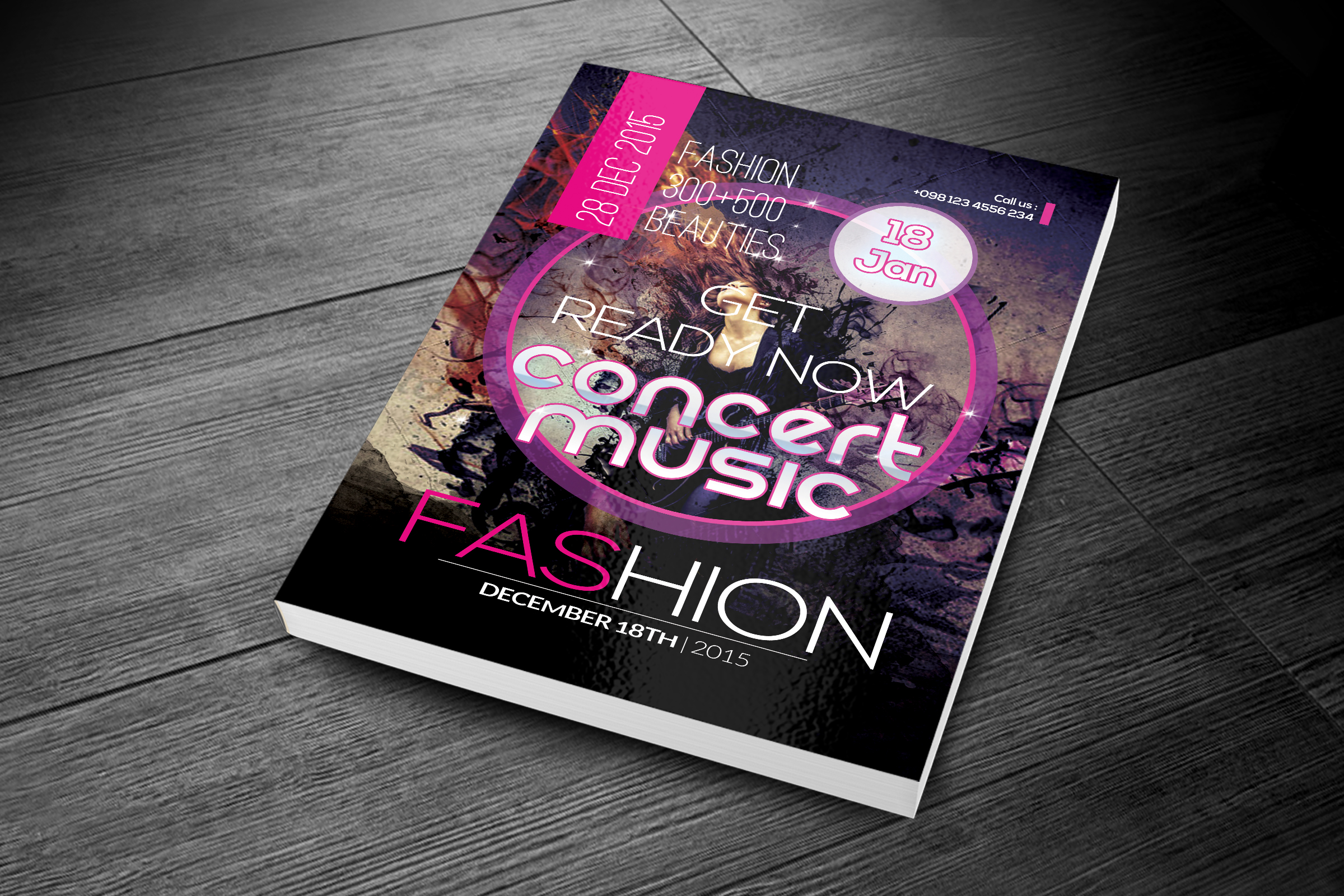 Musical Band Magazine Cover (72177) | Magazines | Design Bundles