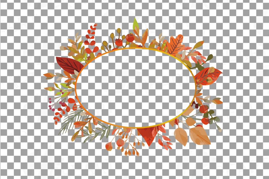 Autumn frames watercolor clip art pack, fall design borders (148460 ...