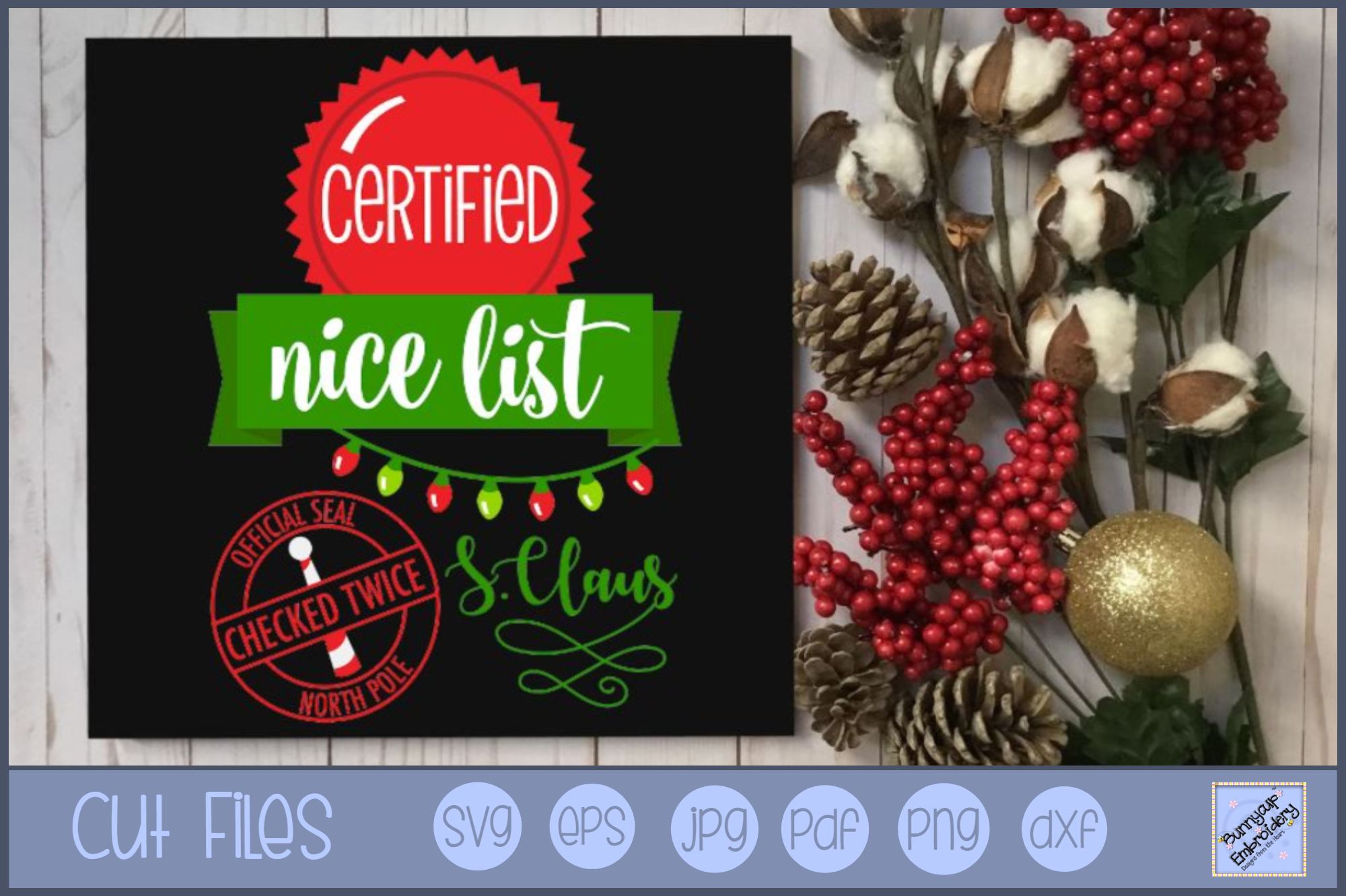 Certified Nice List - SVG, Clipart, Printable