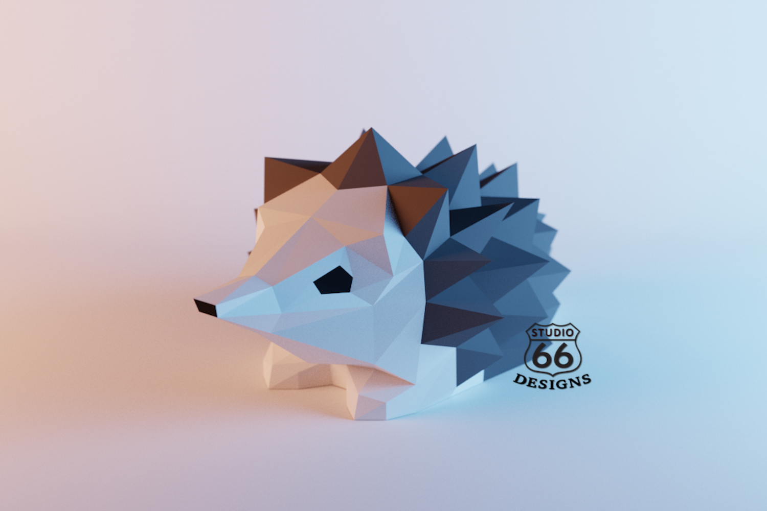 Hedgehog Papercraft, Papercraft Hedgehog Statue, Hedgehog
