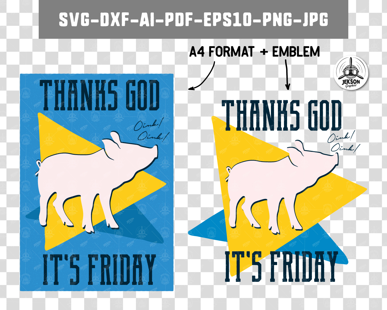 TGIF SVG A4 Poster It's Friday Tshirt svg Cut File Fun Print