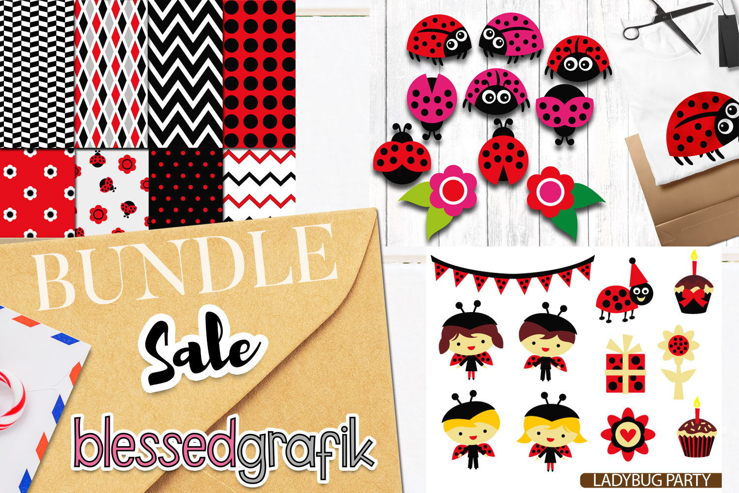 Ladybug illustrations and graphics bundle (78030) | Illustrations ...