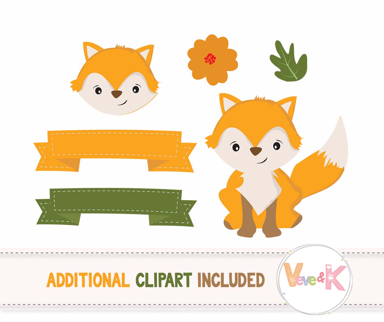 Fox Digital Papers, Fox Clipart, Fall Digital Papers, Forest Creatures ...