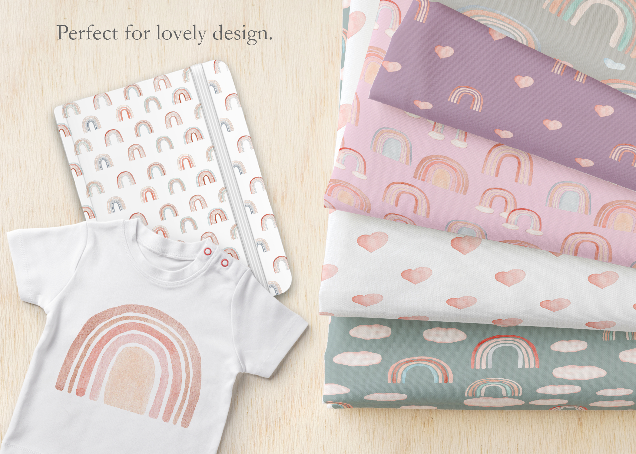 Watercolor Rainbow Neutral Collection