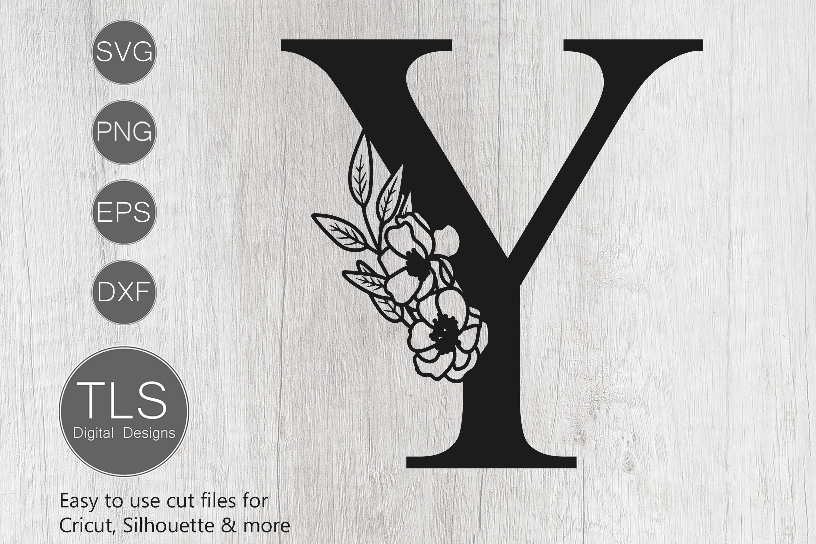 Floral Letter Y SVG File, Letter Y SVG, Flower Letter SVG (375213 ...
