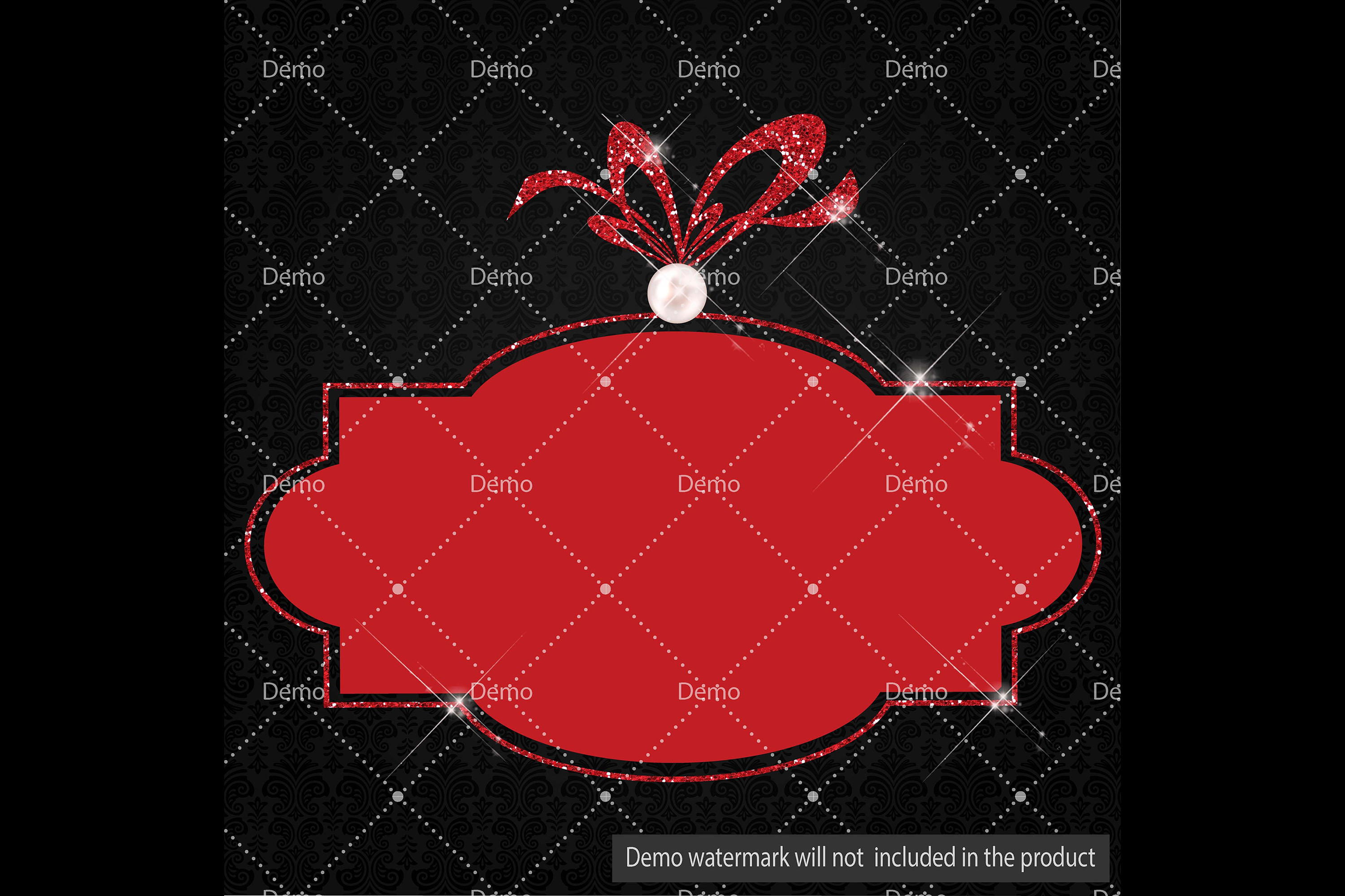 16 Red Glitter and Pearl Frames, Jewelry and Glitter Frames (135543 ...