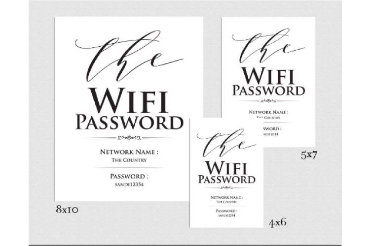 Wifi Password sign (136433) | Card Making | Design Bundles