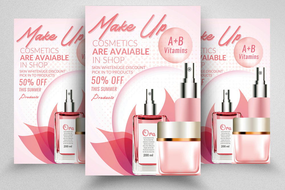 Beauty Cosmetics Flyer Template