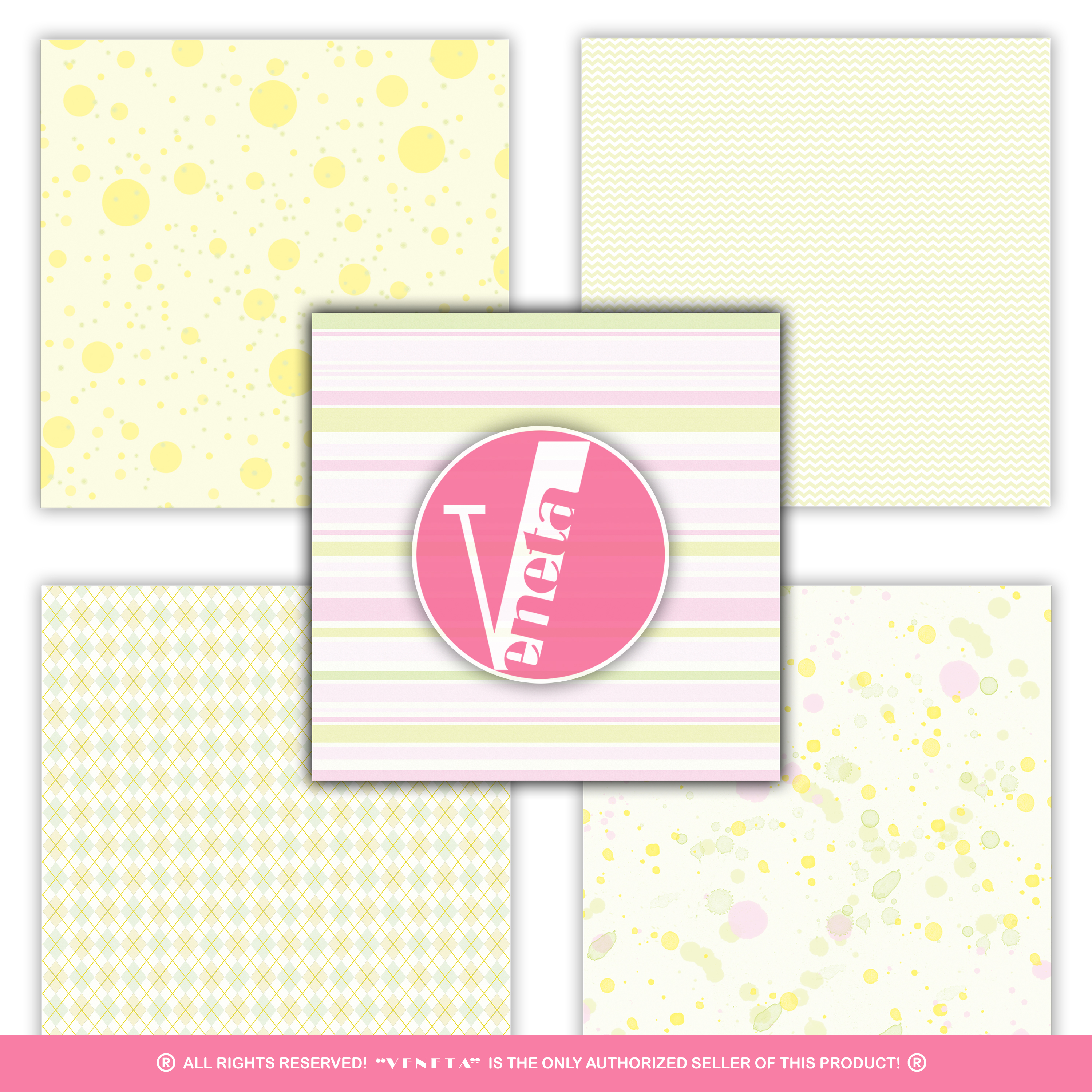 Baby Girl Basic Digital Paper Pack Instant Download Printable Baby Girl ...