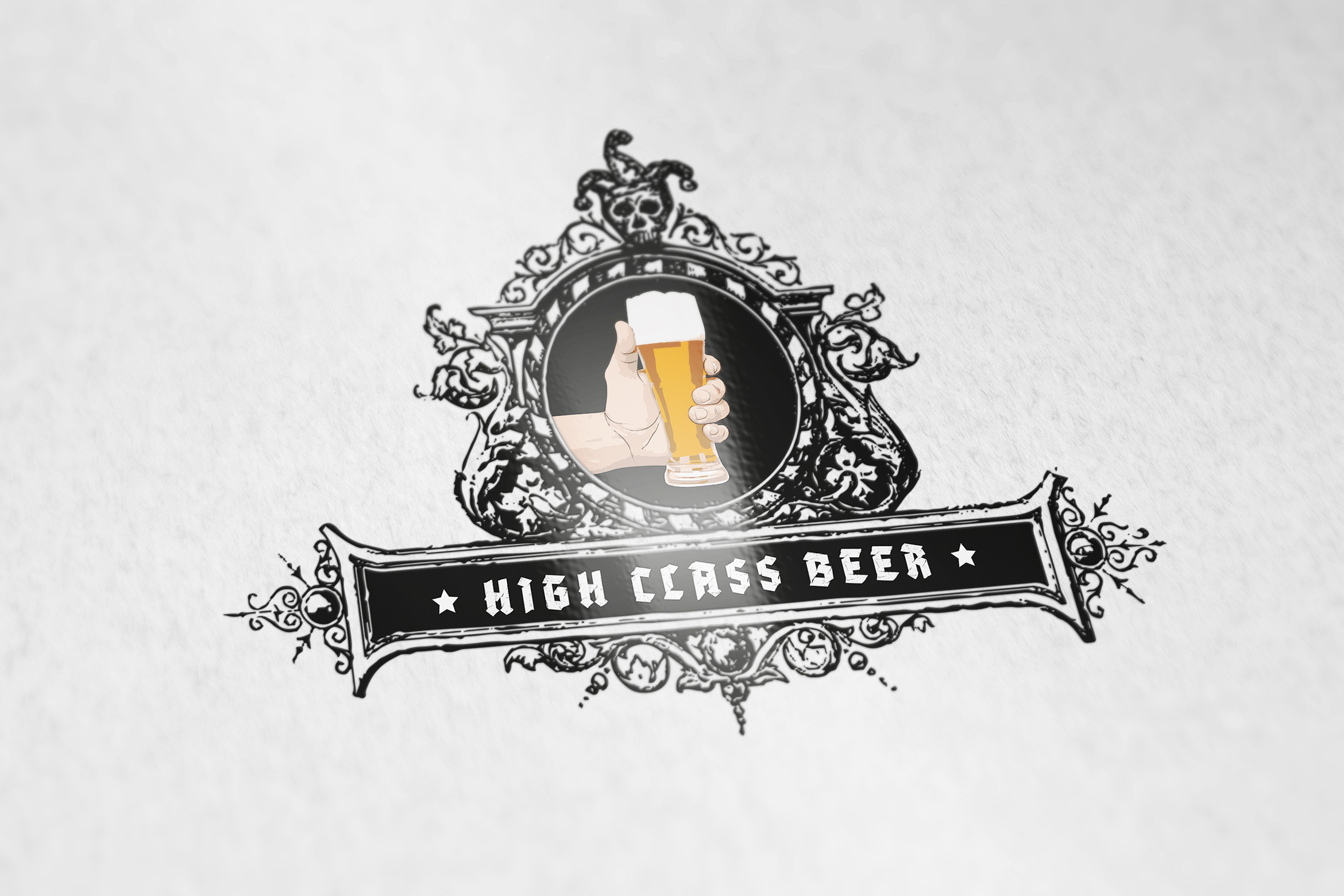 High Class Beer Logo Template