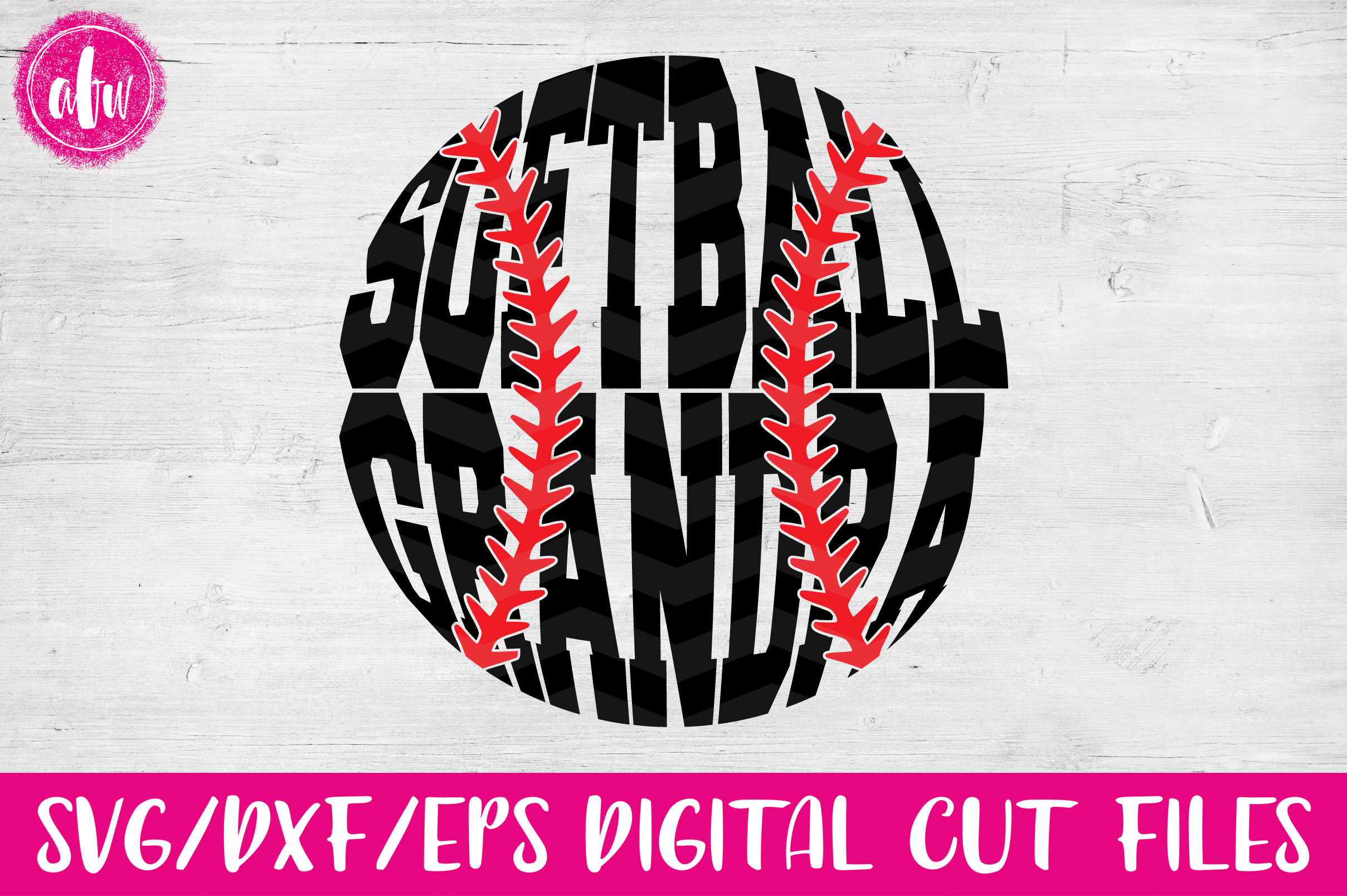 Softball Grandpa - SVG, DXF, EPS Cut Files