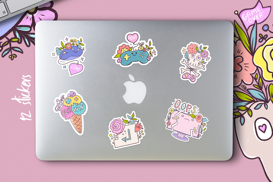 Cute Game. Illustration Set. (326459) | Illustrations | Design Bundles