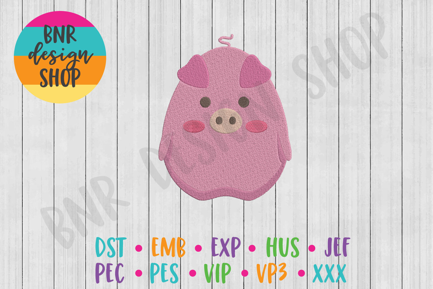 Pig Machine Embroidery Design