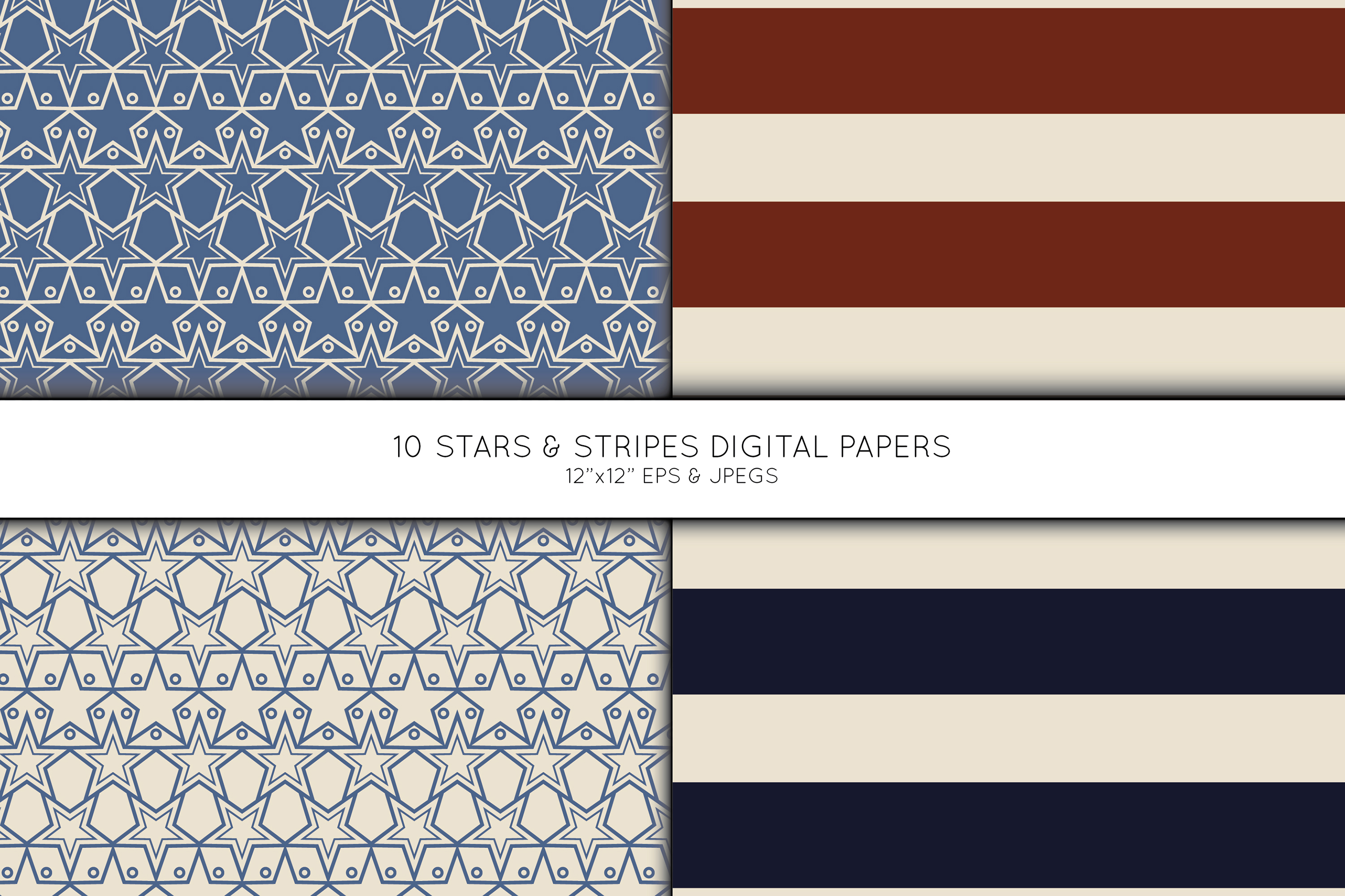 Vintage American Flag Digital Paper, Digital background (89082 ...