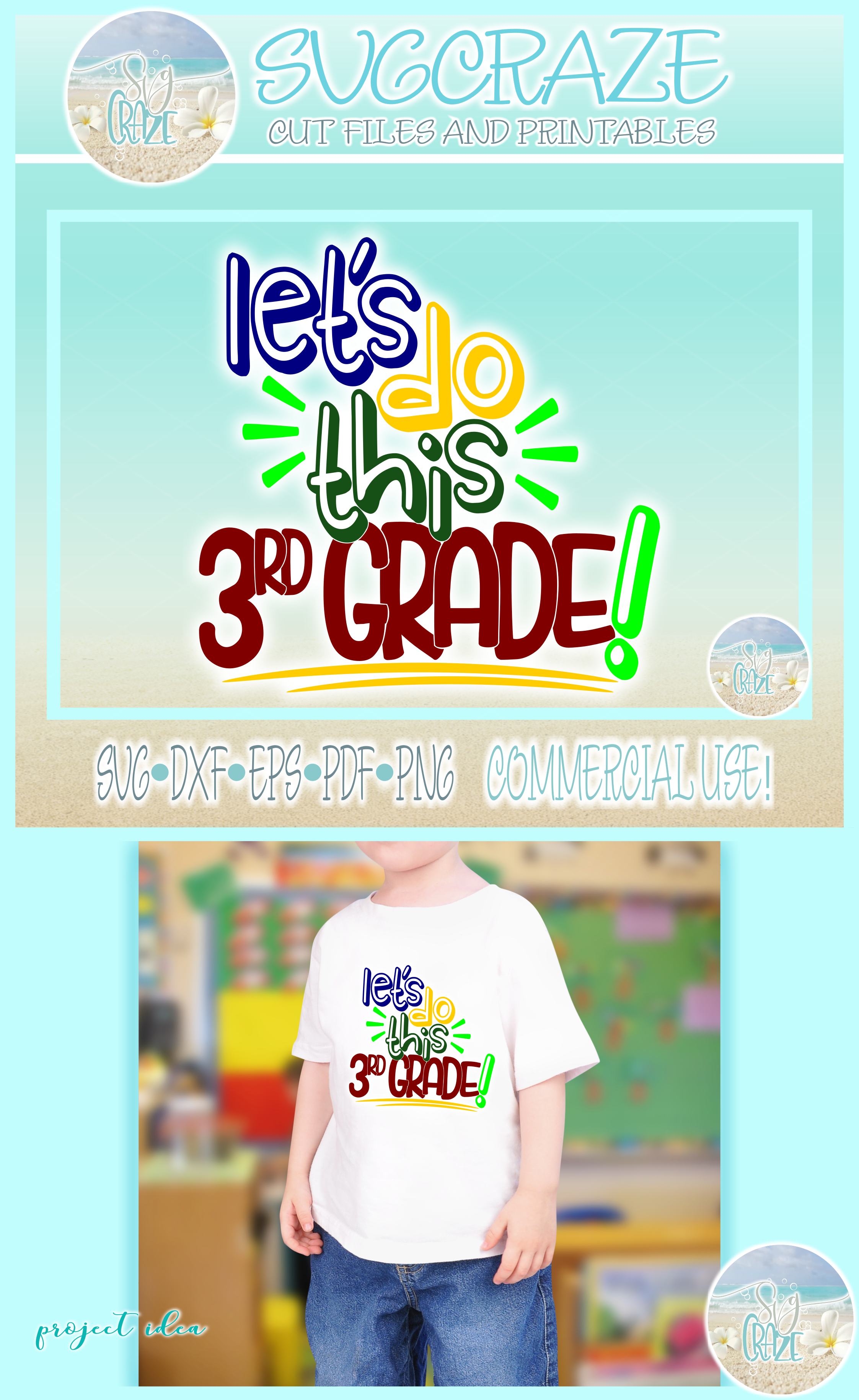 Back to School Let's Do This 3rd Grade Quote SVG (303278) | SVGs ...