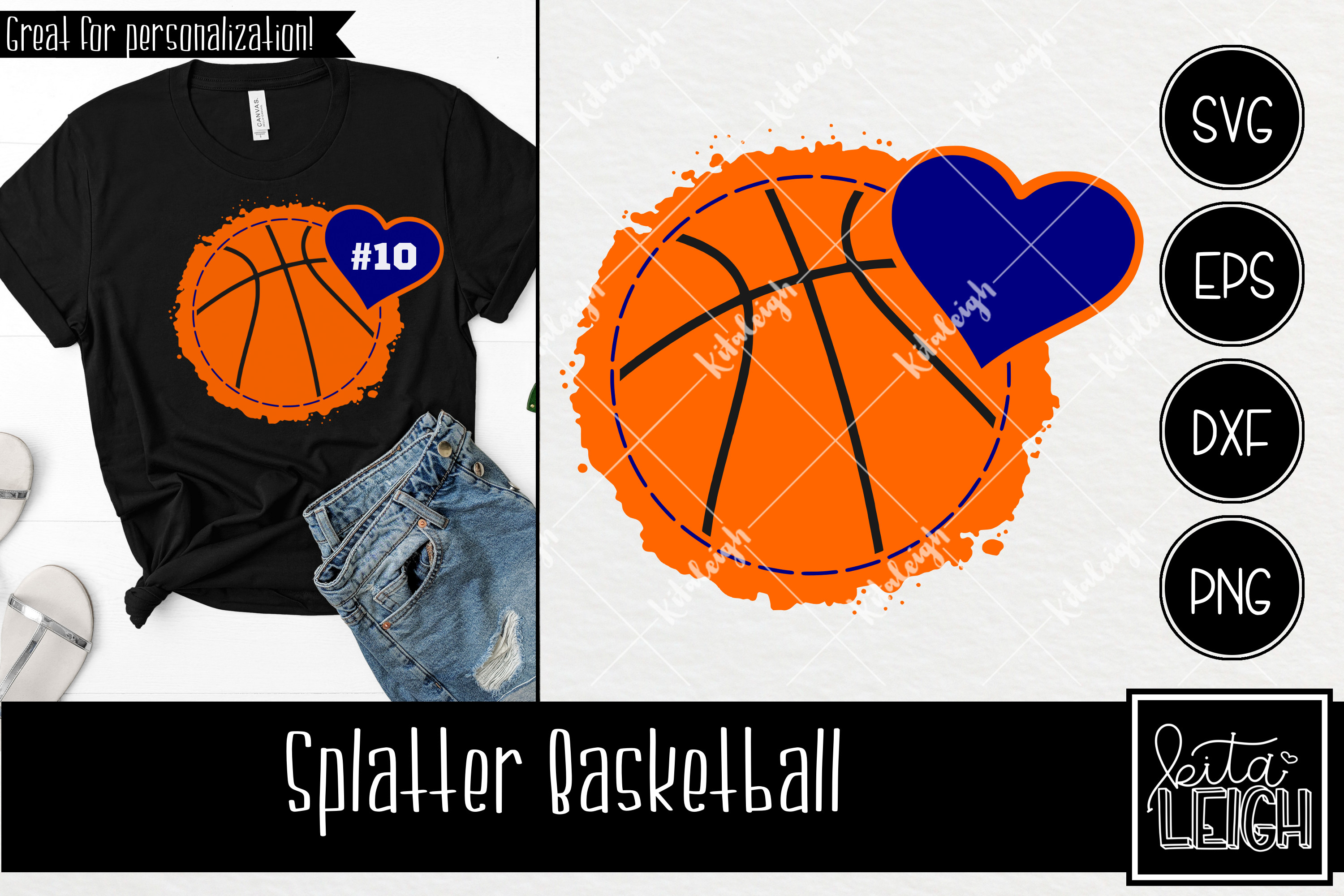 Splatter Basketball (88669) | Illustrations | Design Bundles