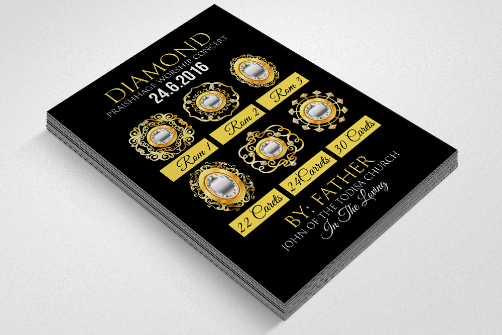 Diamond Jewellery Shop Promotion Flyer (134499) | Flyers | Design Bundles