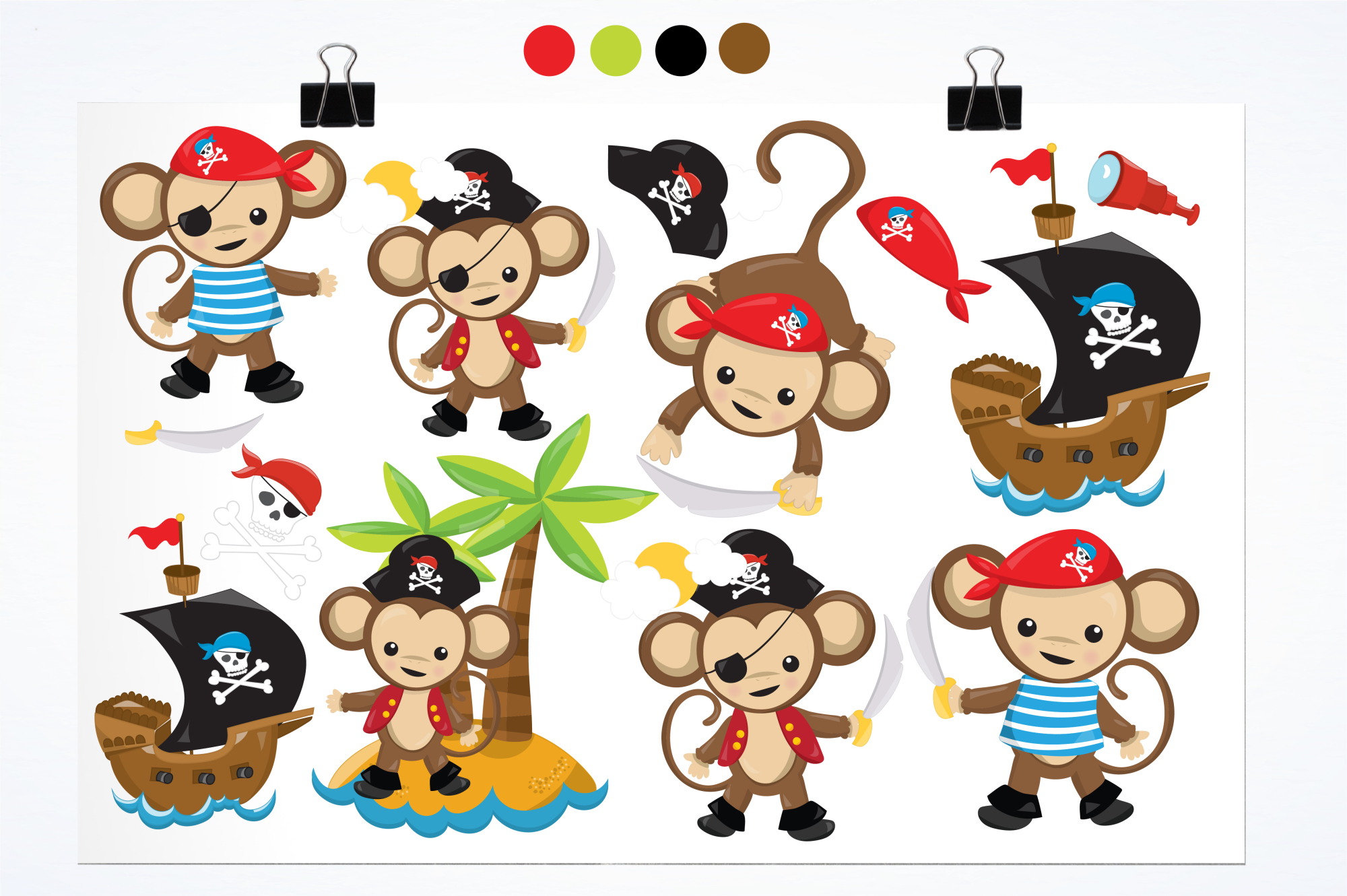 Monkey Pirates graphics and illustrations