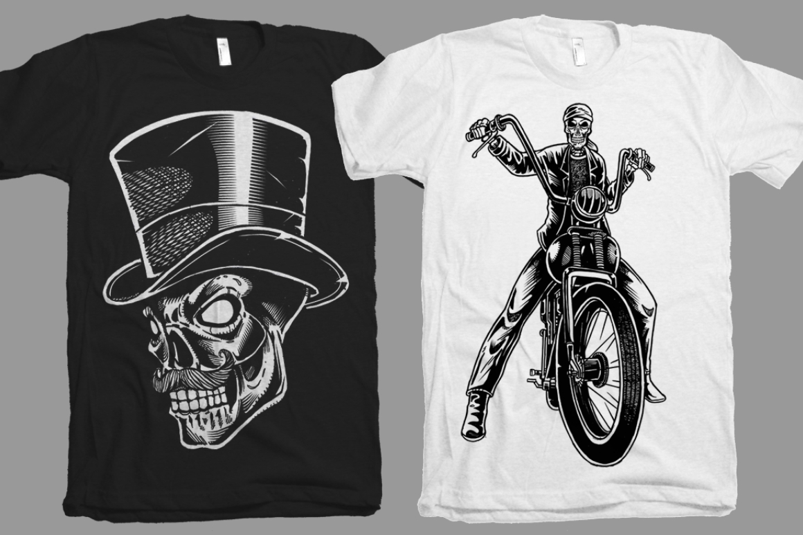 19 Illustrations Tshirt Designs Bundle