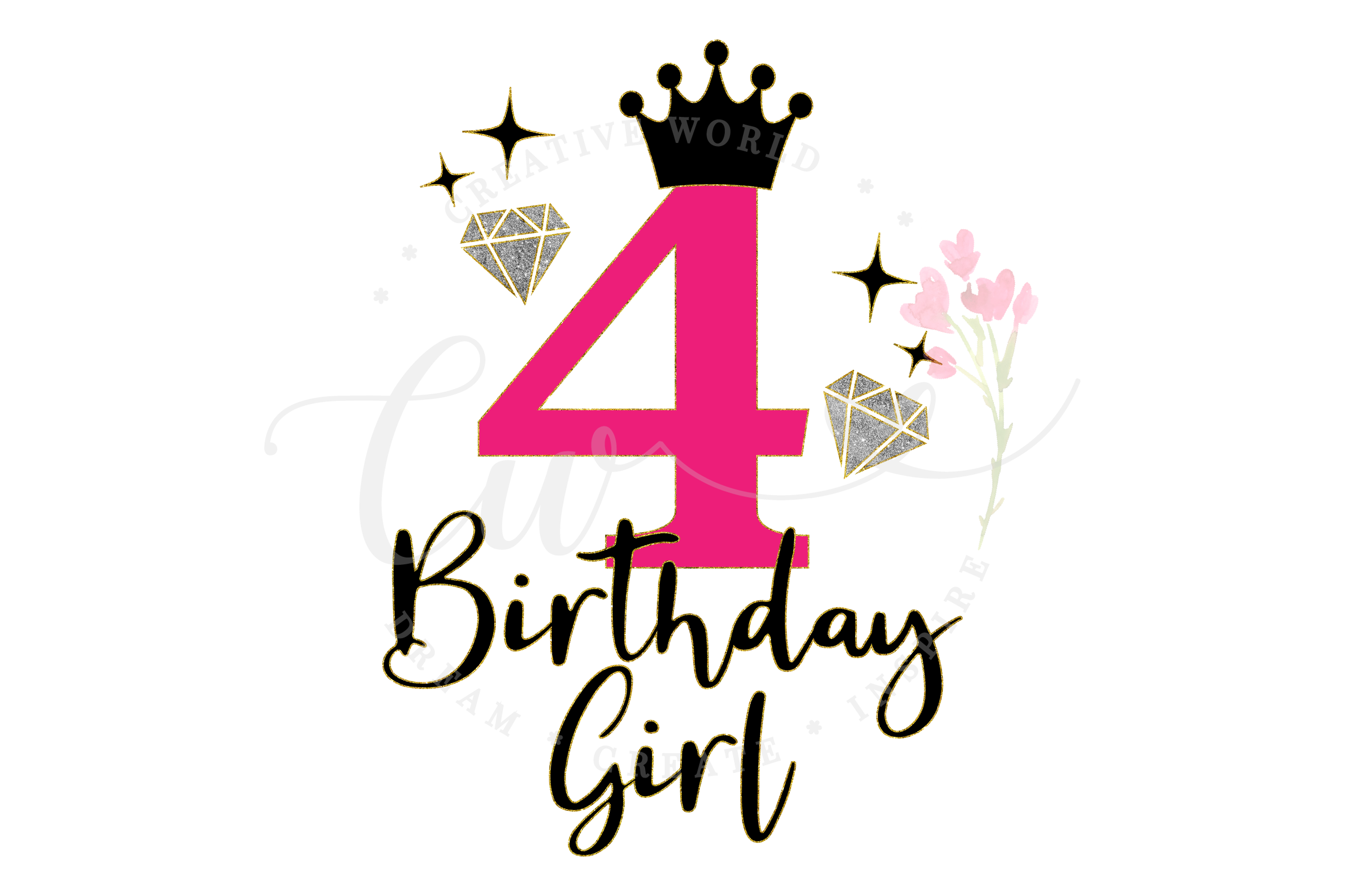 4th Birthday Svg My 4th Birthday Svg Princess Diva 4th Birthday Svg My 4th Birthday Svg Princess Diva