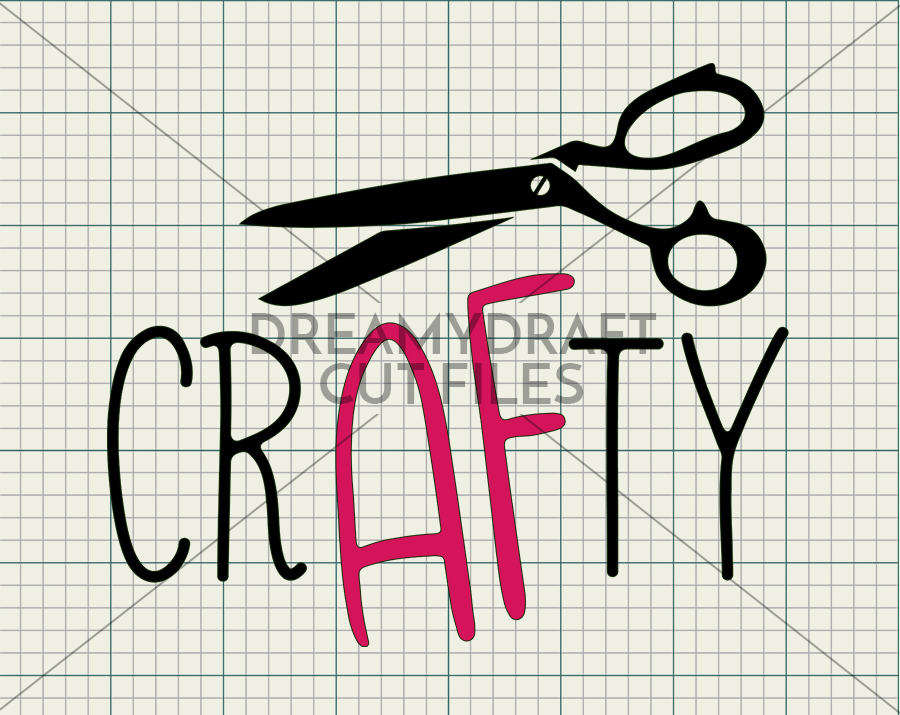 crafty af SVG & DXF cut file + printable PNG | crafty svg - crafting ...
