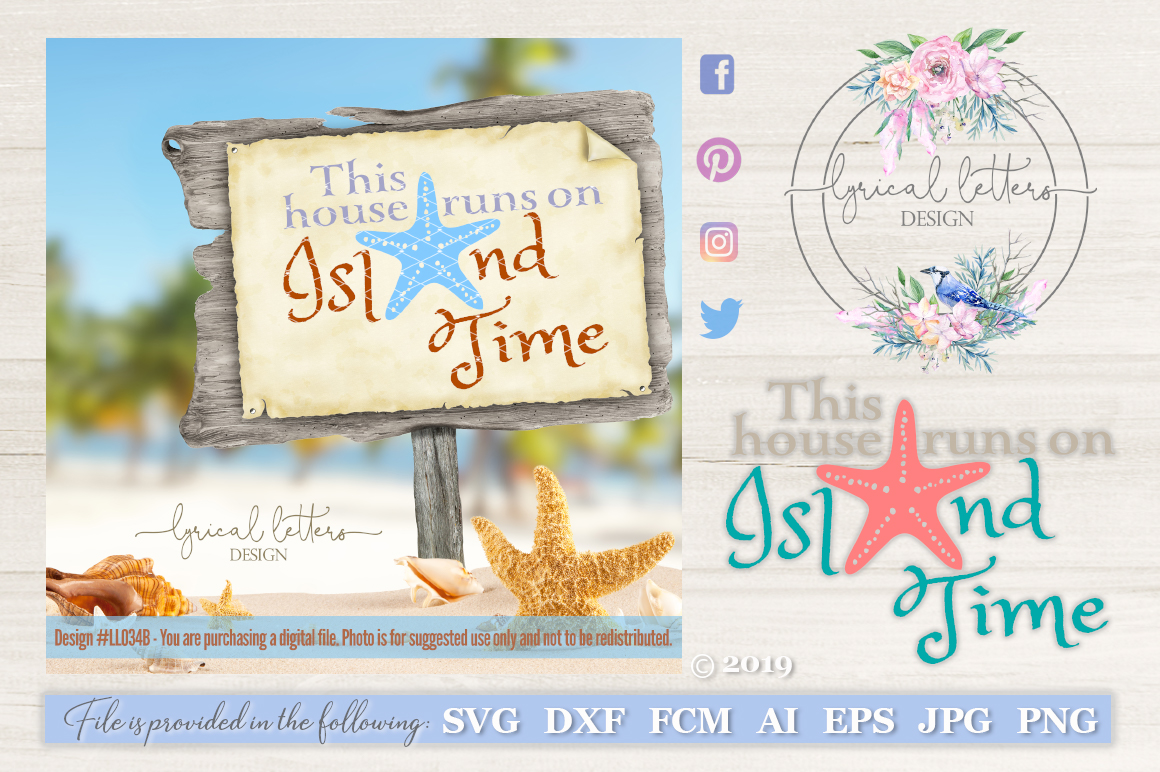 This House Runs On Island Time SVG DXF LL034B