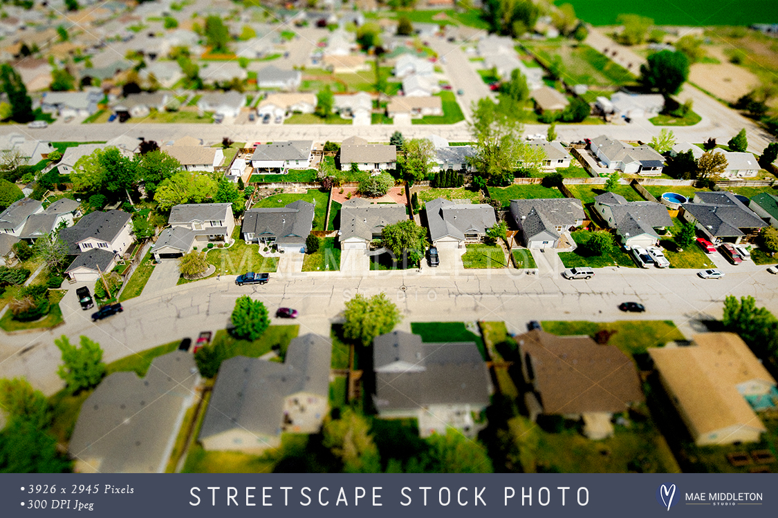 Aerial Streetscape stock photo