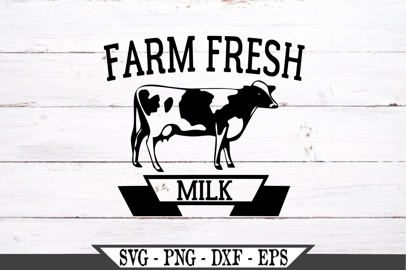 Farm Fresh Milk or Dairy Heifer Farmhouse Cow SVG Design (210499 ...