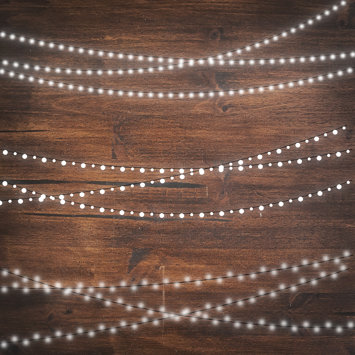 White String Lights Clip Art