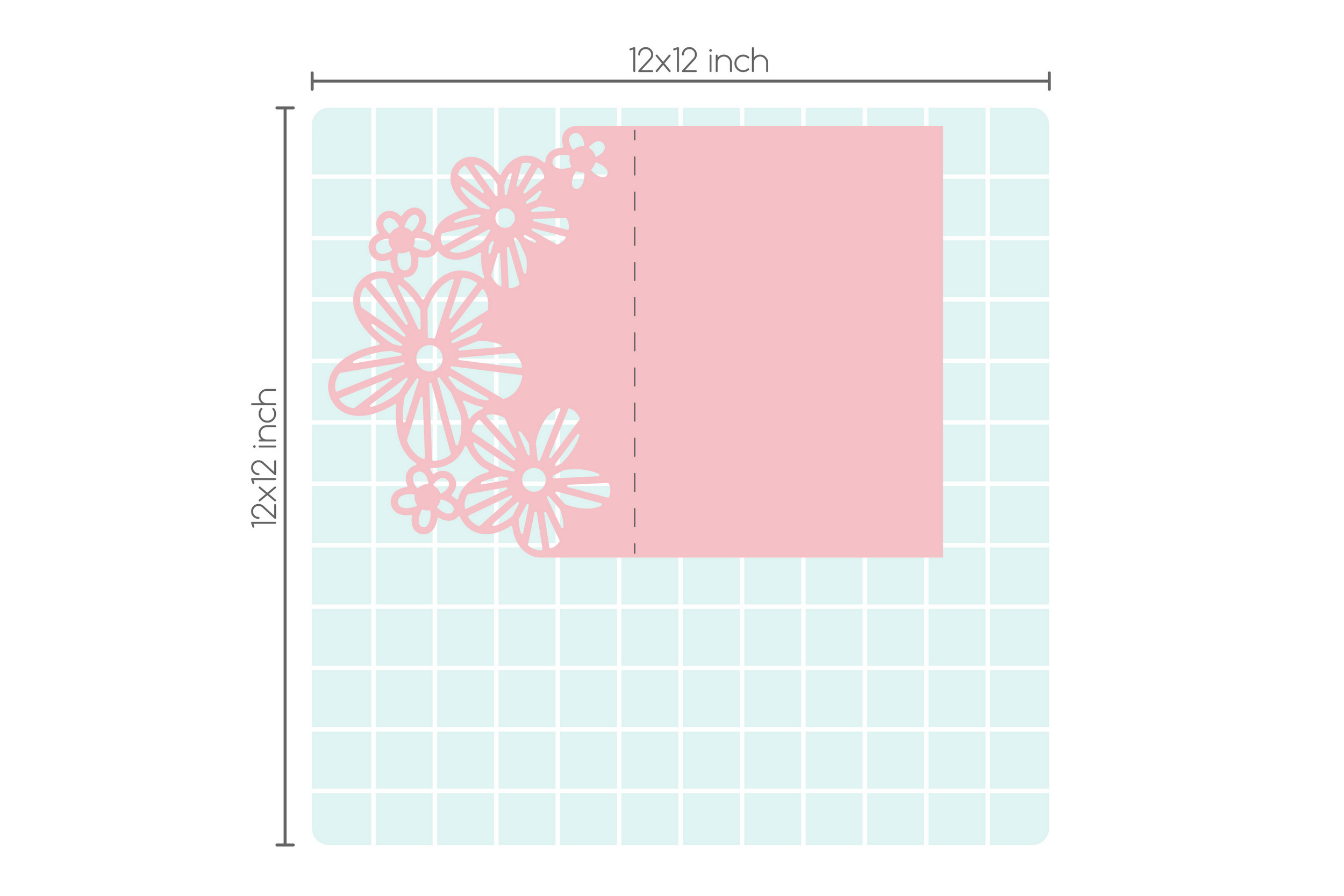 Greeting Card with flowers SVG cut file