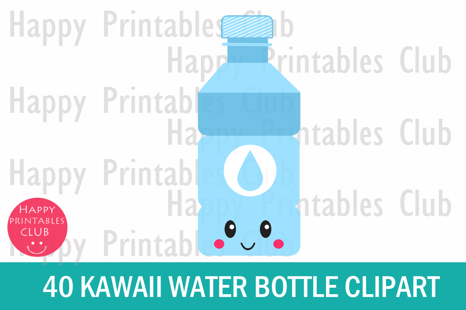 40 Kawaii Water Bottle Clipart- Water Bottle Clipart Images