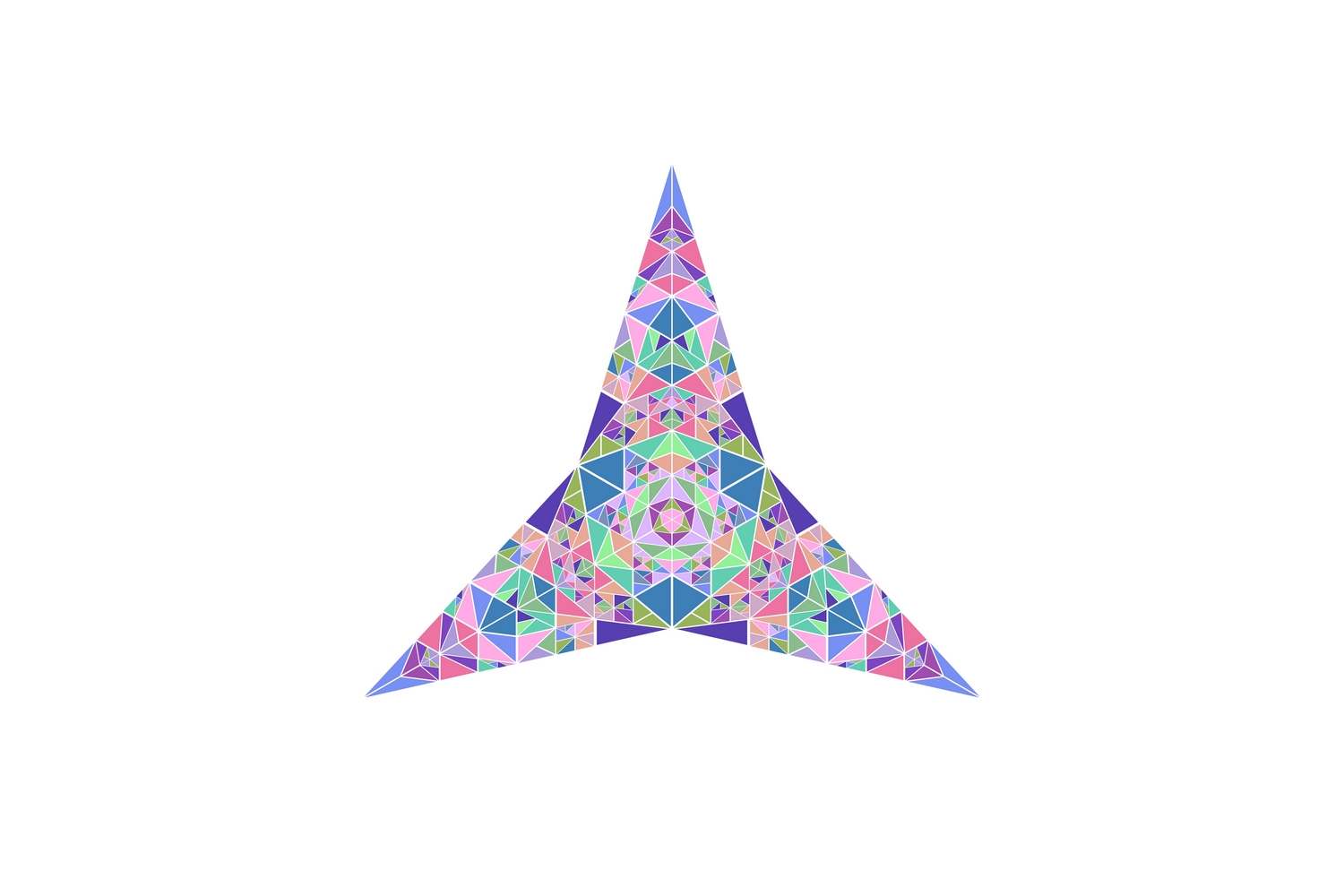 6 Mosaic Triangle Stars (331551) | Logos | Design Bundles