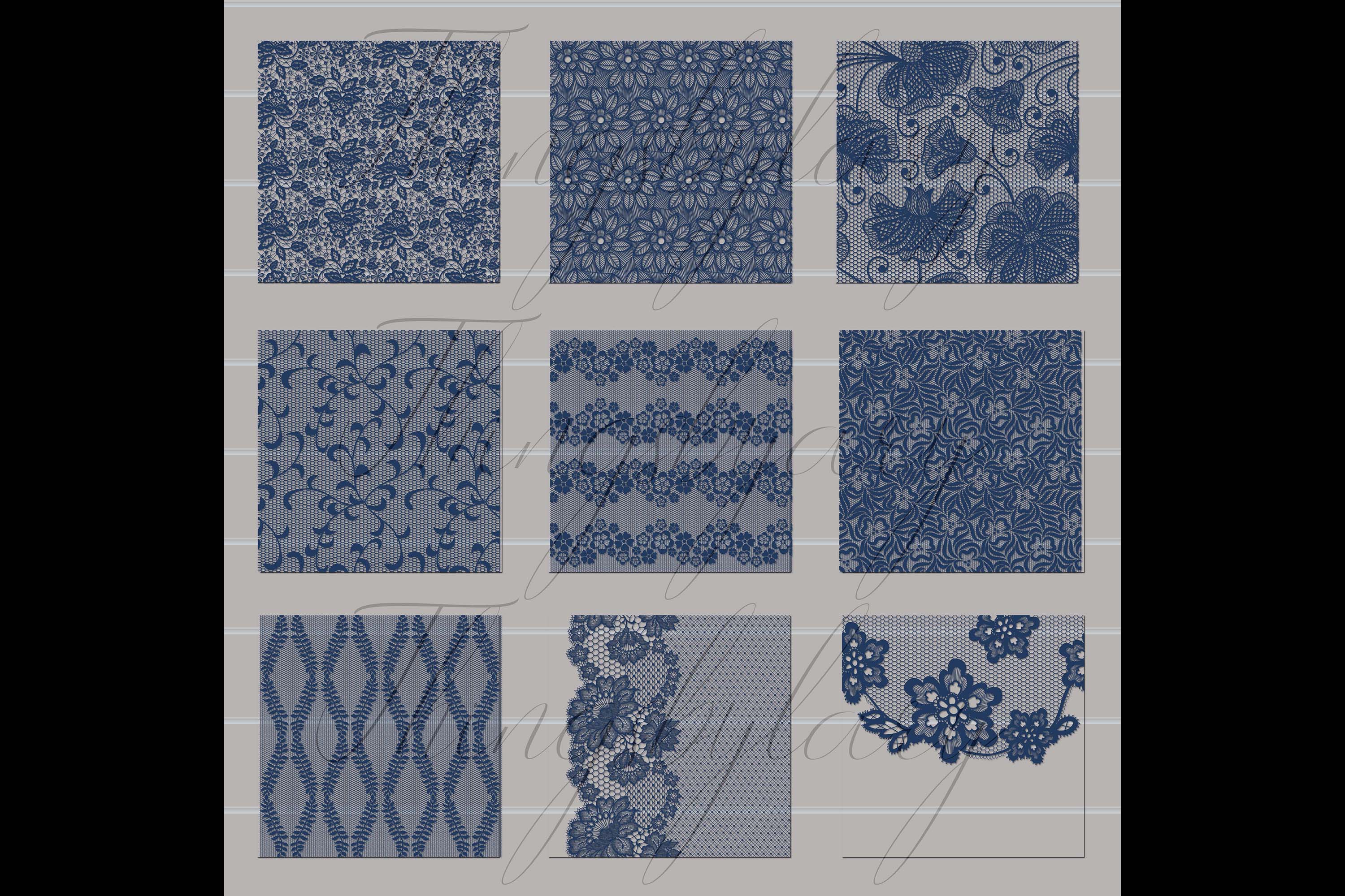 27 Navy Blue Lace Border Frame Overlay Transparent Images (188067 ...