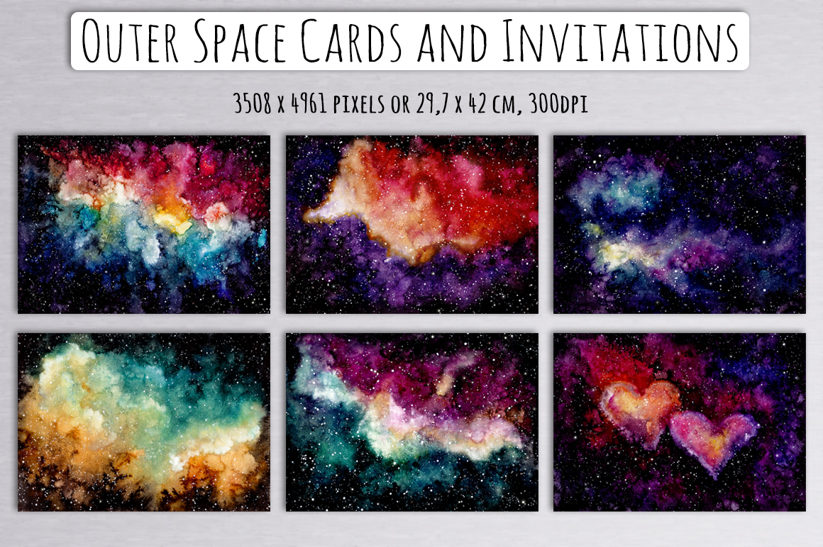 Outer Space Cards and Invitations