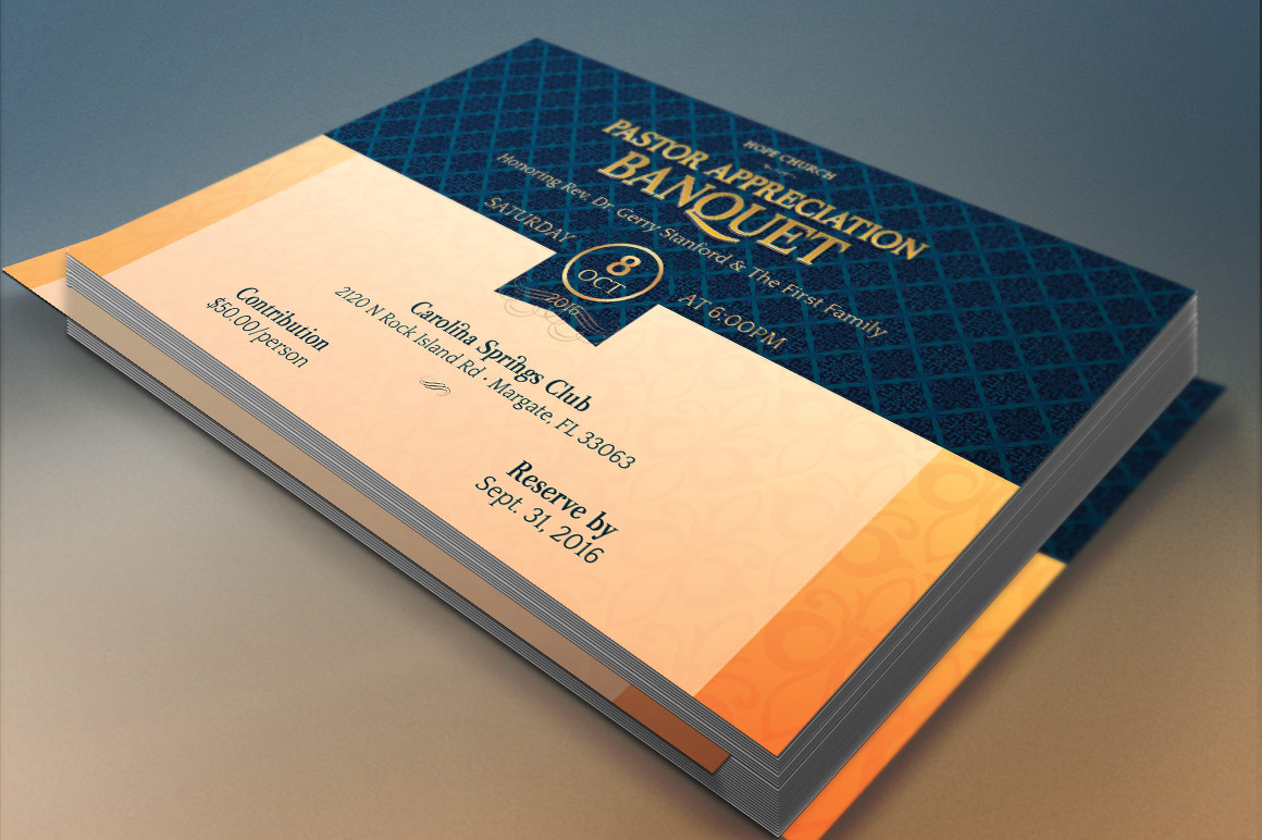 Pastor Appreciation Banquet Template Kit