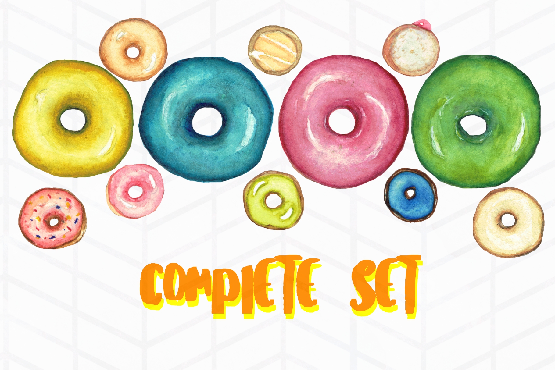 Watercolor Donuts