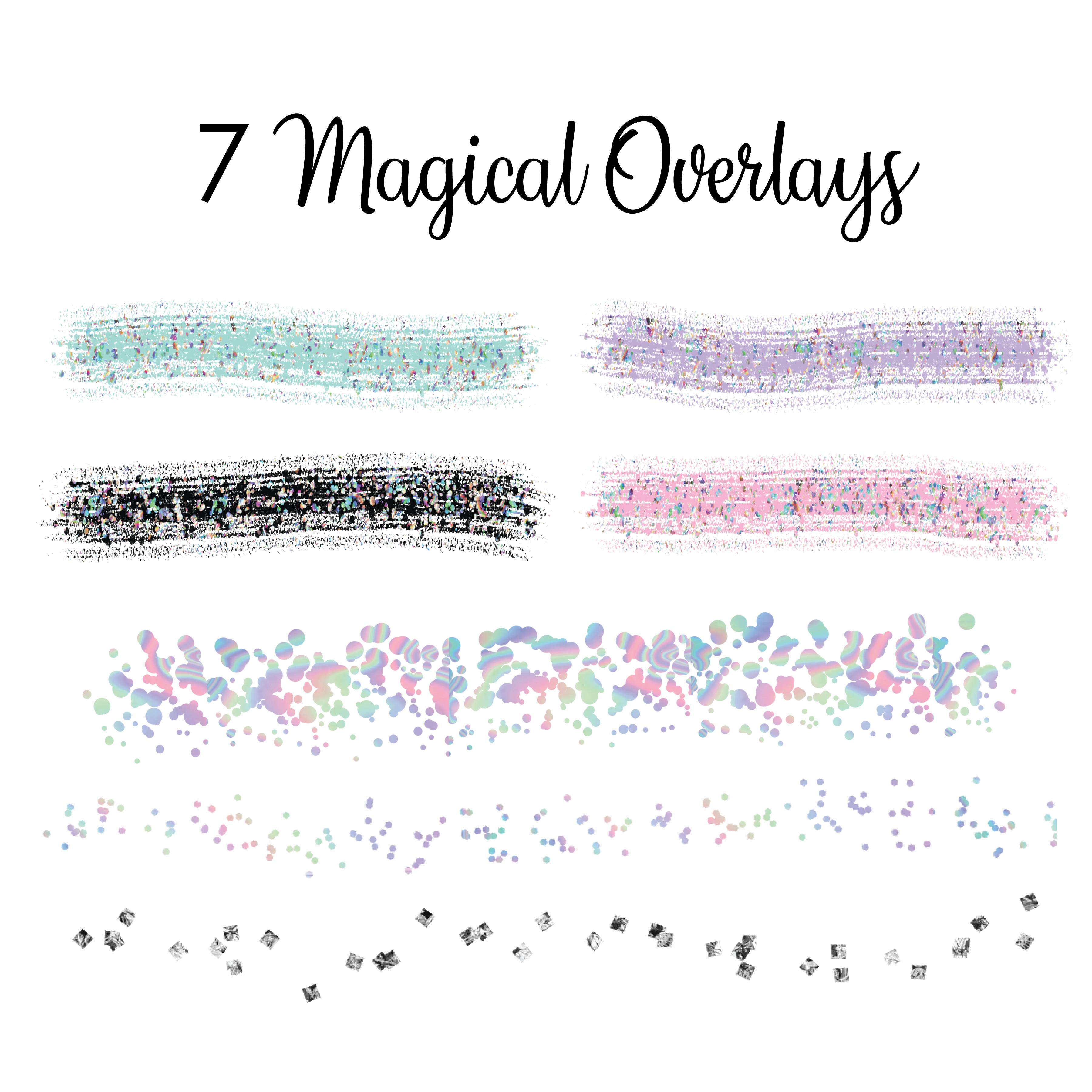 Unicorn Brush Strokes Clipart Pack (102086) | Objects | Design Bundles