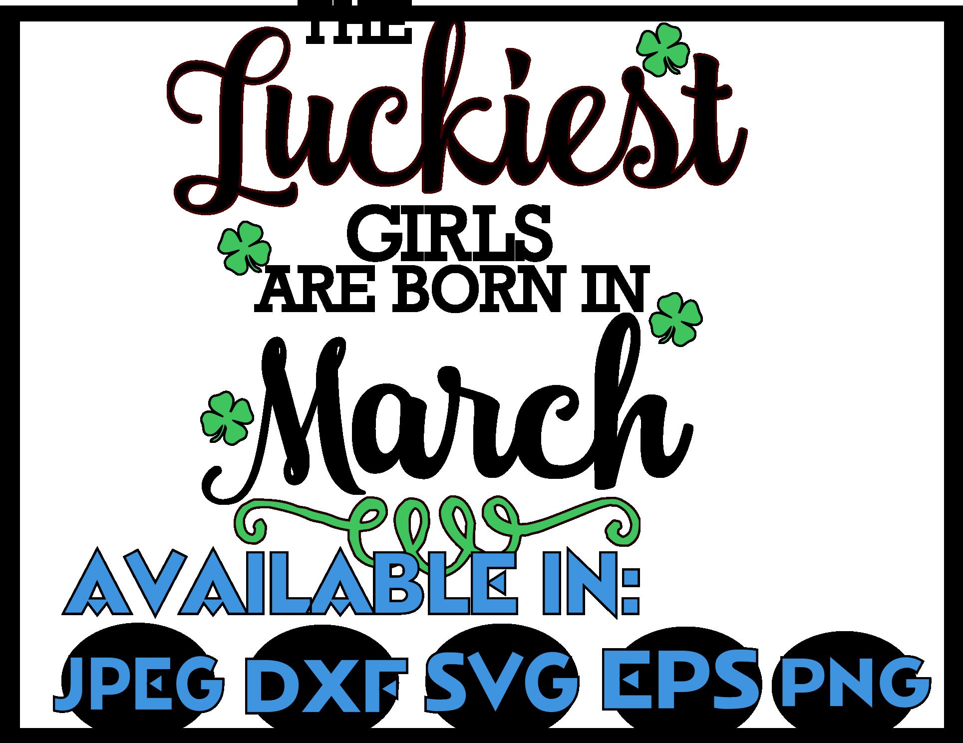 March svg SVG DXF JPEG Silhouette Cameo Cricut birthday girl svg iron ...