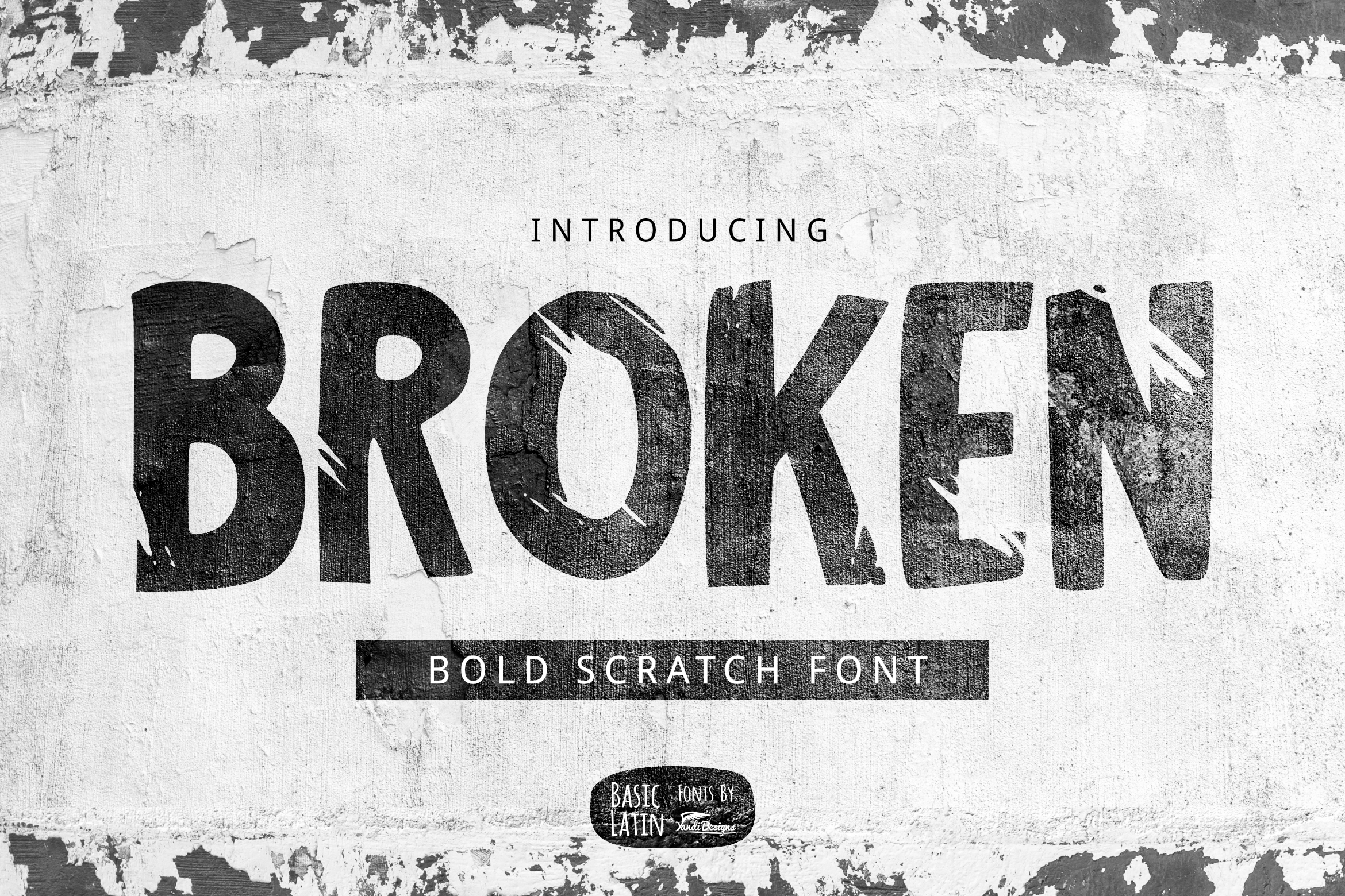 Broken Font (369409) | Regular | Font Bundles