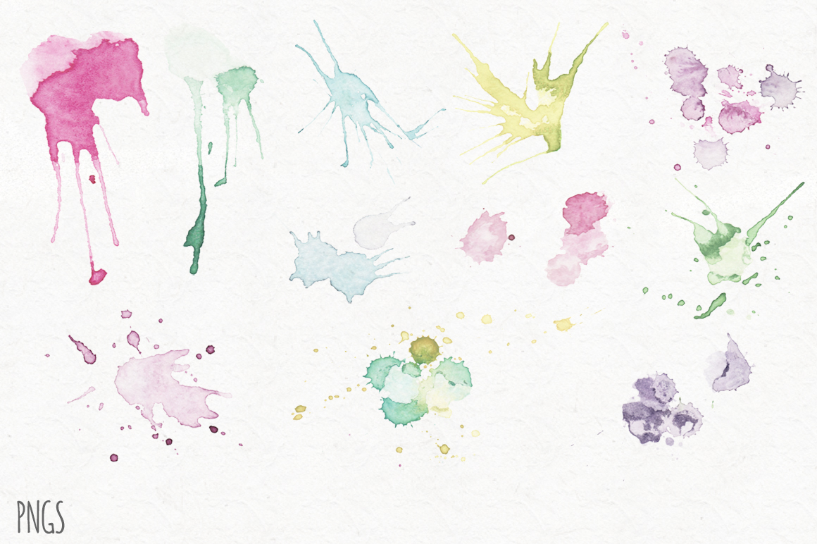 Watercolor Splatters