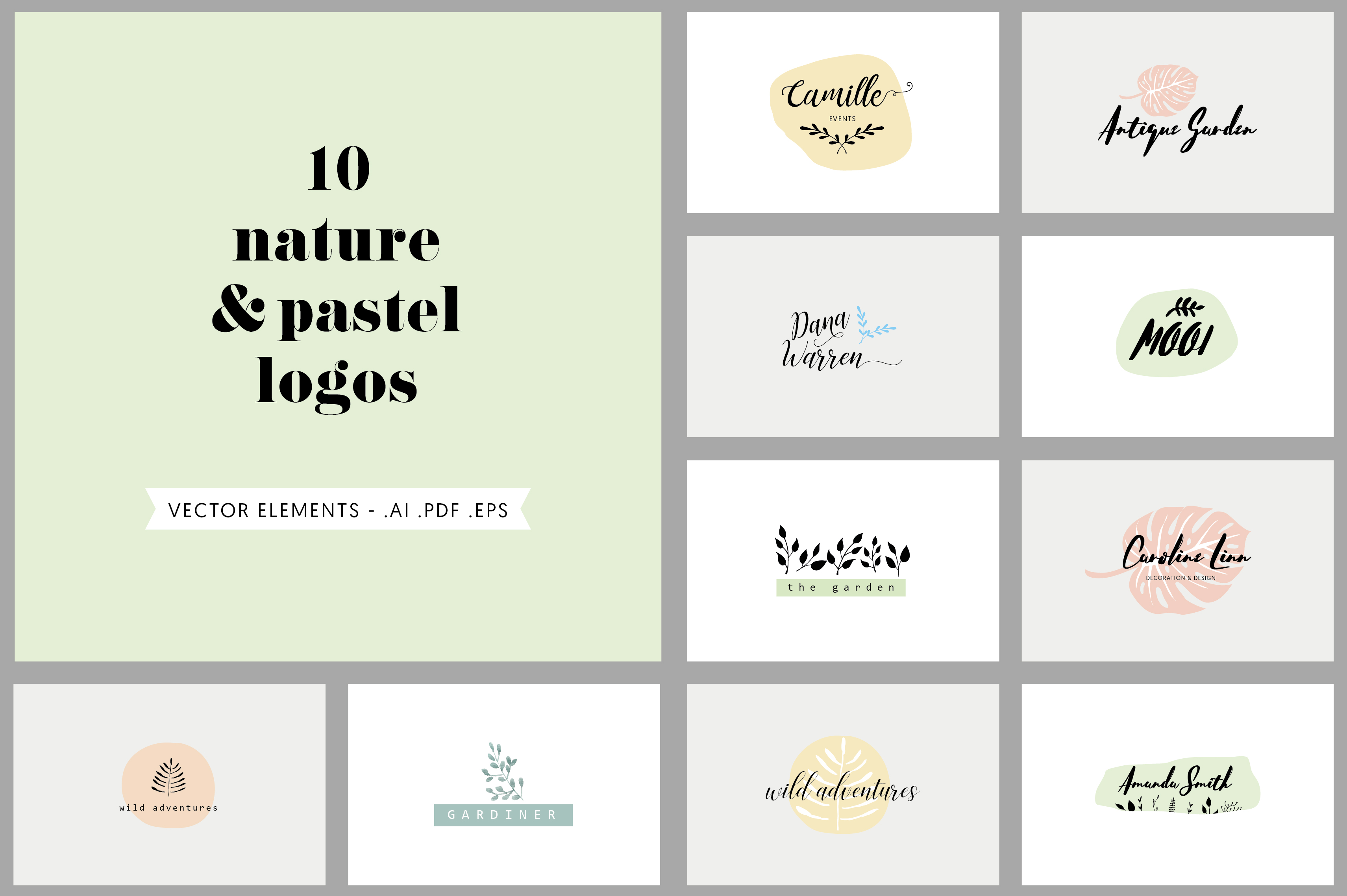 50 Simple Logos & 3 business cards
