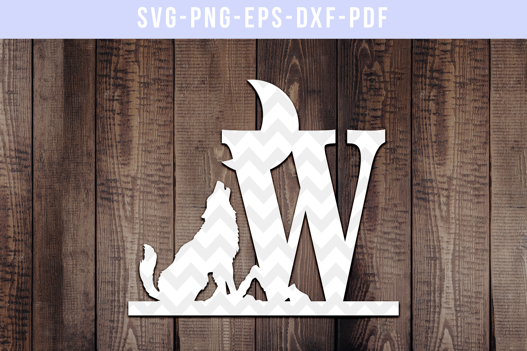 Howling Wolf Font W Paper Cut Template, Wild Life SVG, DXF (518353 ...